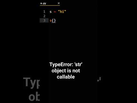 TypeError: 'str' object is not callable