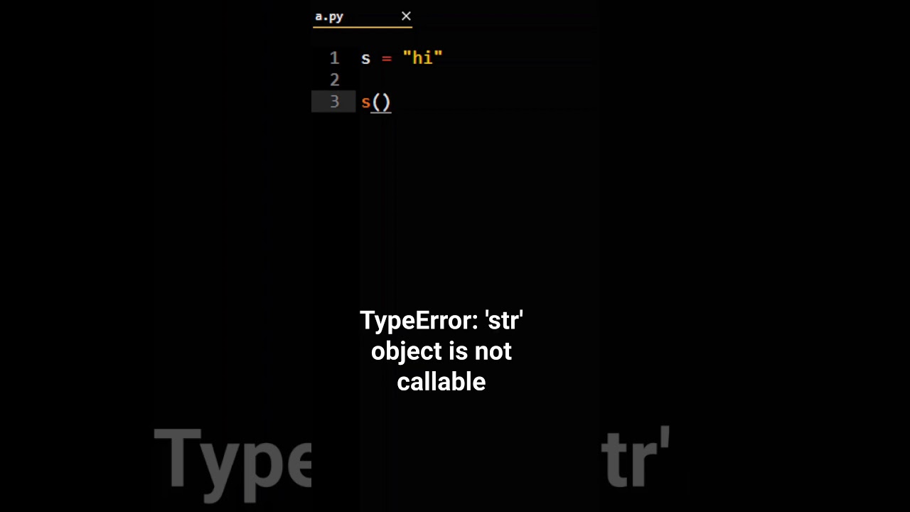 TypeError: 'str' object is not callable