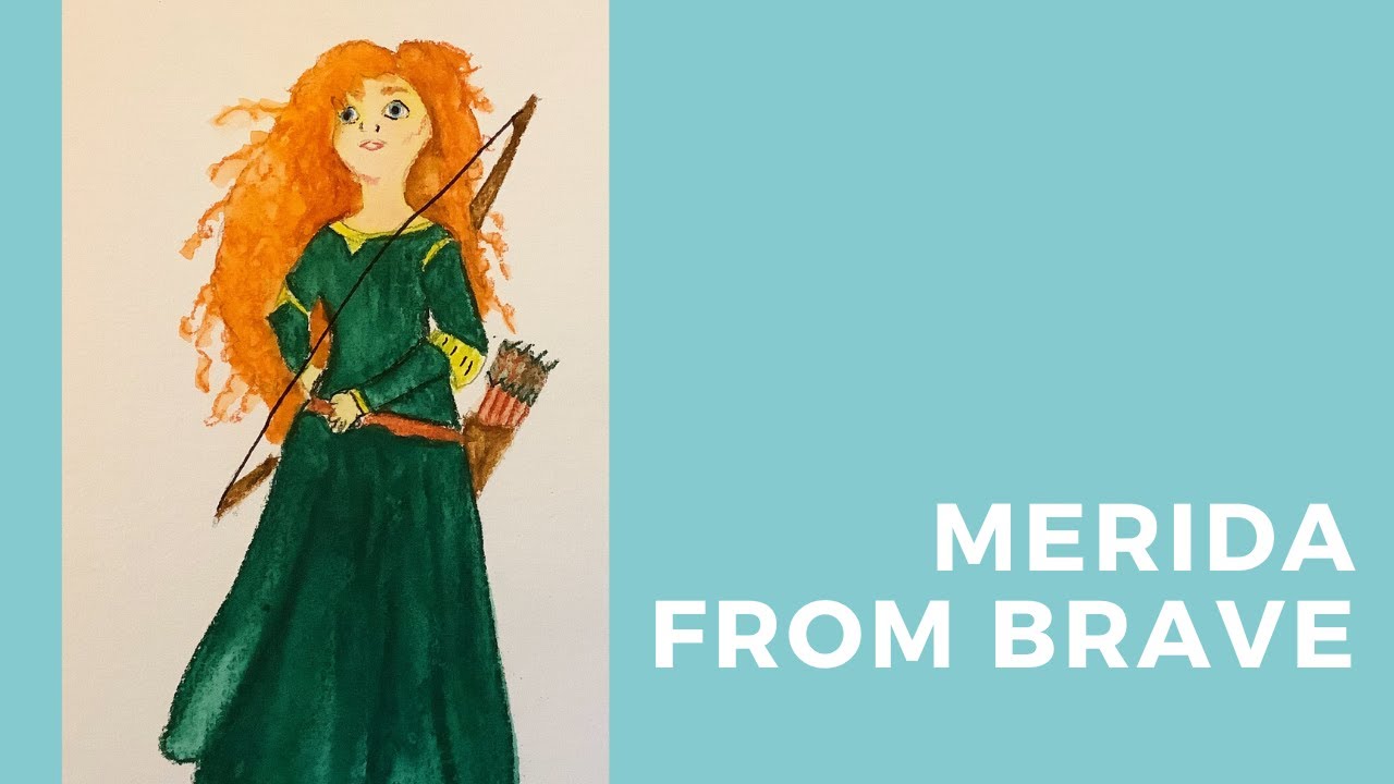 How to draw and paint Merida from Brave