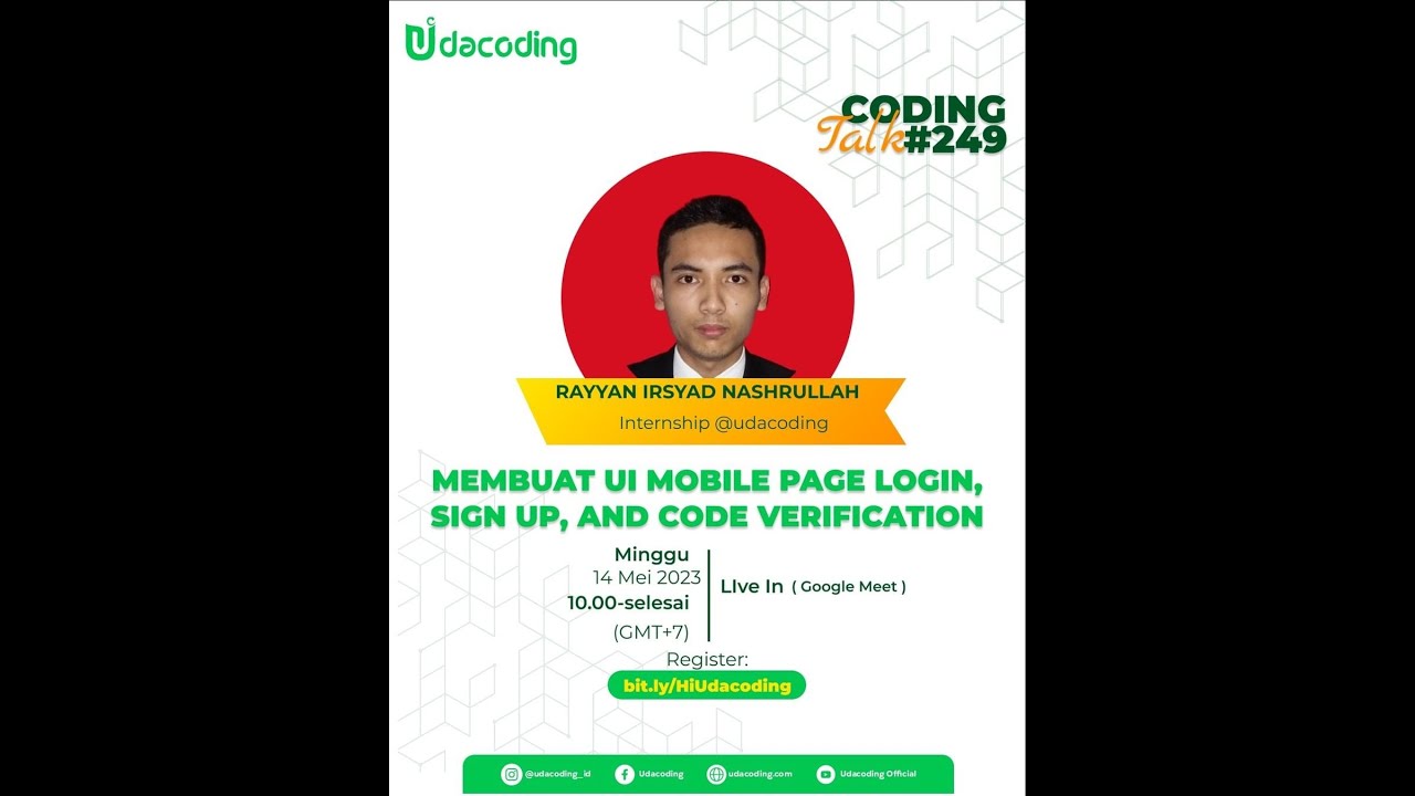Coding Talk #249 - UI Design: Membuat UI Mobile Page Login, Sign Up, and Code Verification