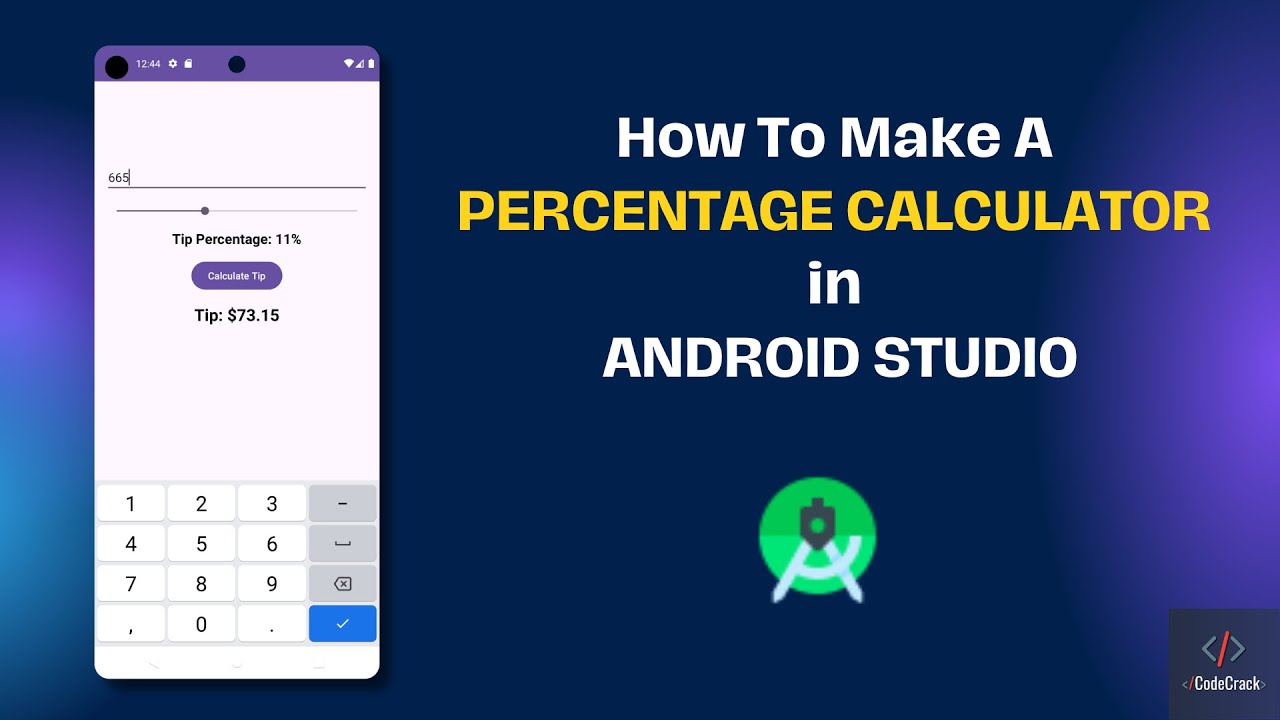 How to make a Percentage Calculator in Android Studio . And publish on Play store
