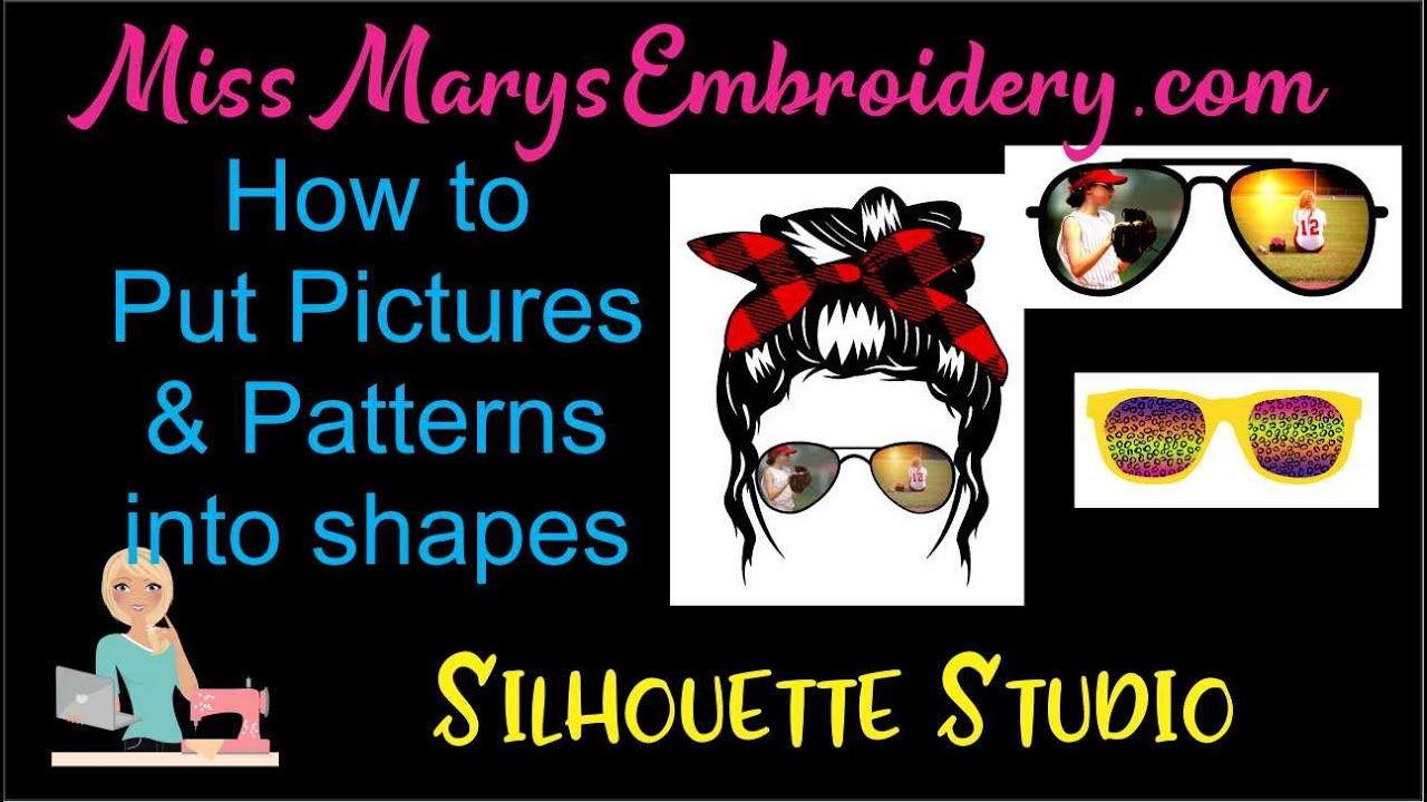 How to Put Pictures & Patterns inside Shapes | Silhouette Studio | #silhouettecameo #sublimation