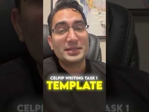 CELPIP Writing Task 1 Complete Template in 30 Seconds! #CELPIP #CELPIPWriting #WritingTask1