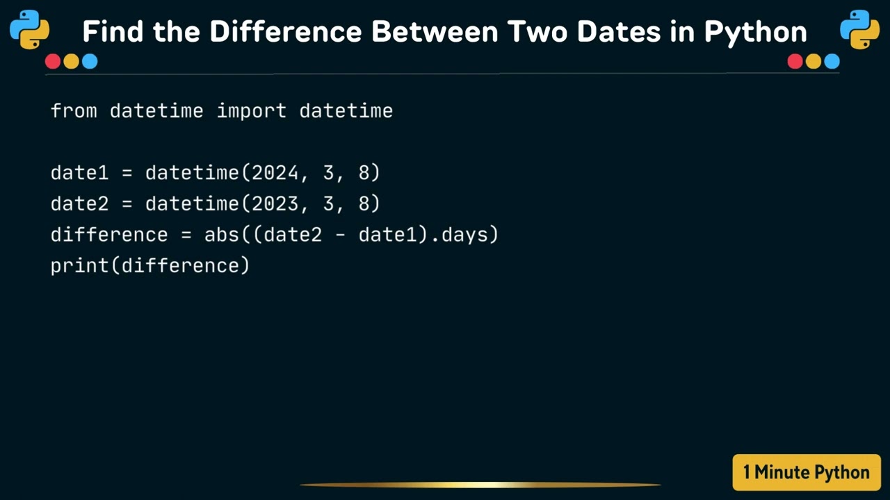 How to find the difference between two dates in Python