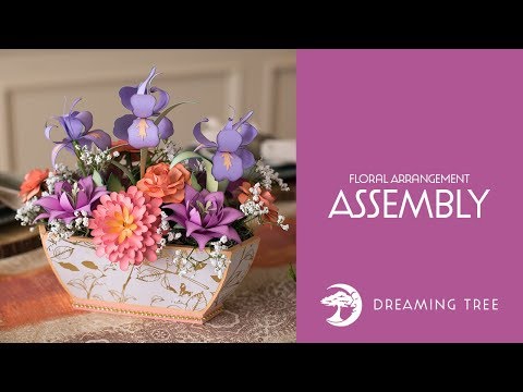 SVG File - Floral Arrangement - Assembly Tutorial (For Cricut, Silhouette, and ScanNCut)