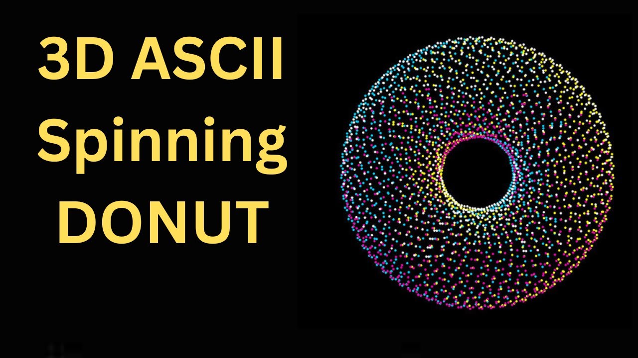 Creating a 3D ASCII Spinning Donut in Pygame | Python Tutorial