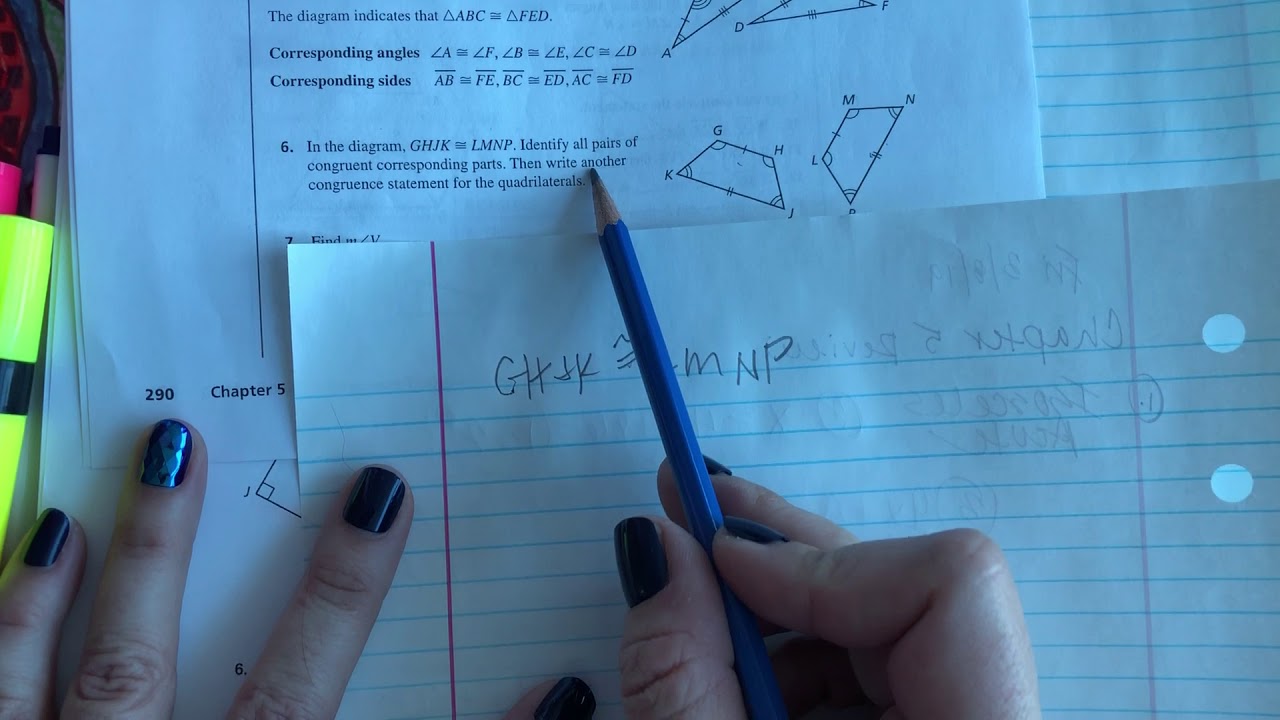 Geometry Chapter 5 Test Review #1-7