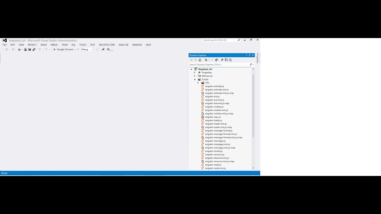 Add angularjs Script package in Visual studio.