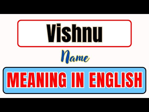 Vishnu name meaning | What is Vishnu meaning in english | विष्णू नाम का मतलब | English Brain