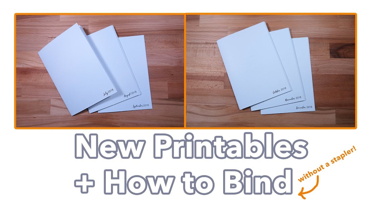 NEW B6 Printable Inserts and How to Bind Inserts Without a Stapler