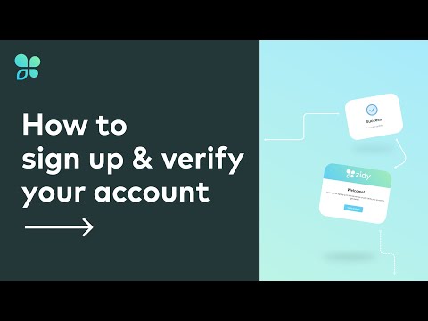 How to sign up and verify your Zidy account