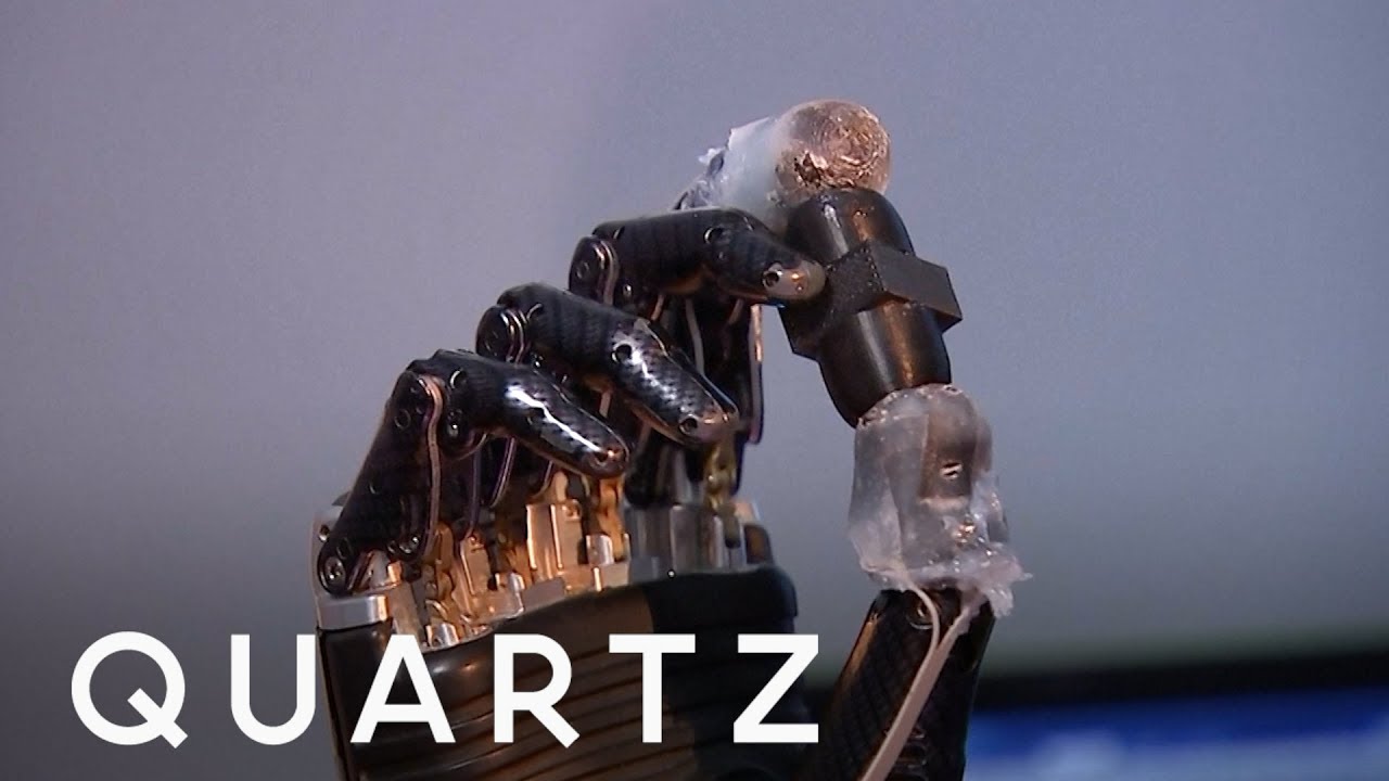 Electronic skin that lets prosthetic limbs 