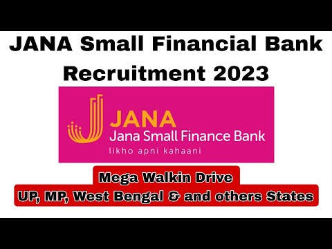 💥Jana Small Finance Bank Direct Recruitment 2023 BDE Onroll Banking Jobs 25,000 Salary Freshers Okay