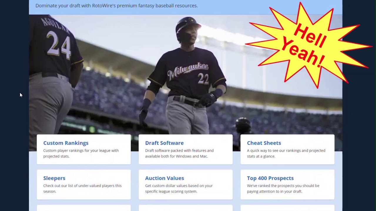 RotoWire's Fantasy Baseball Draft Kit - Introduction