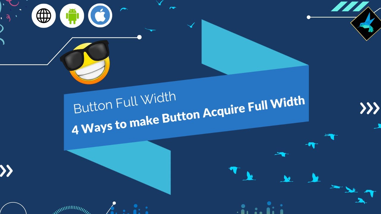 4 ways to make Button acquire Full Width & make button Responsive - Flutter