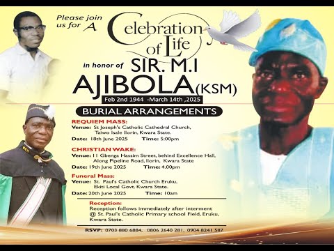 Sir M I Ajibola Requiem Mass