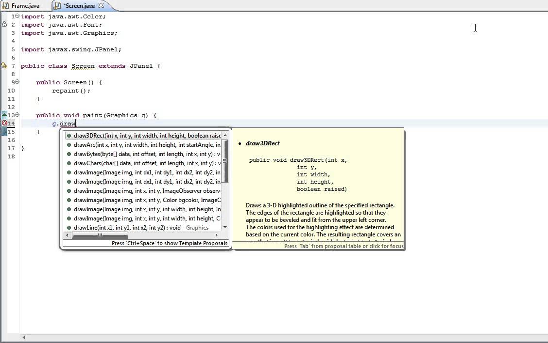 Java 2D Graphics - Drawing Lines: Episode 4