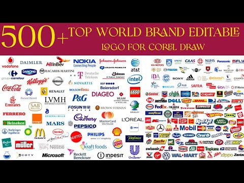 500+ Top World Brand Editable Logo Pack Download For Corel Draw |English| |Corel Draw Tutorial|