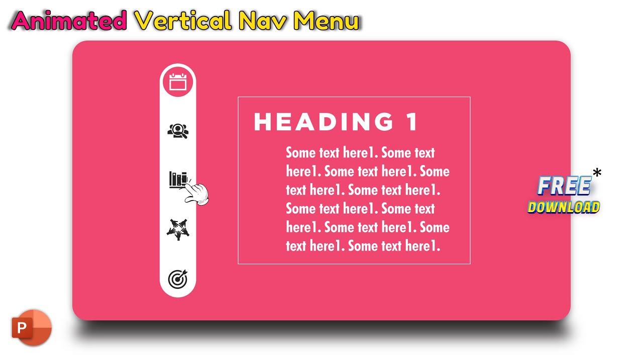 123.PowerPoint Interactive Presentation - SLIDING MENU using MORPH transition