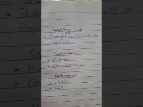 #fortify #word #vocabulary #synonyms #antonyms #yshorts #meaning #study