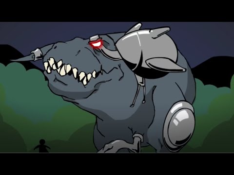 ROBOT DInOSAURS THAT SHOOT beAmS WHen THey ROAR