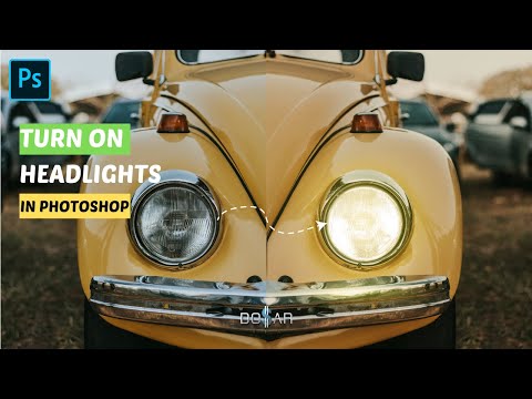 Turn On Car Headlights in Photoshop | Photoshop Tutorial