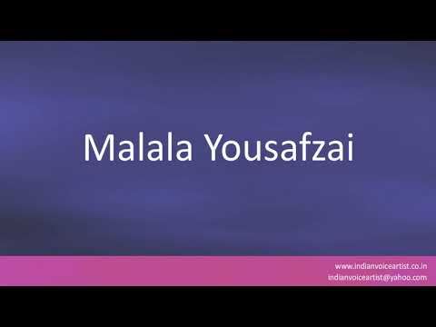 How to pronounce "Malala Yousafzai".