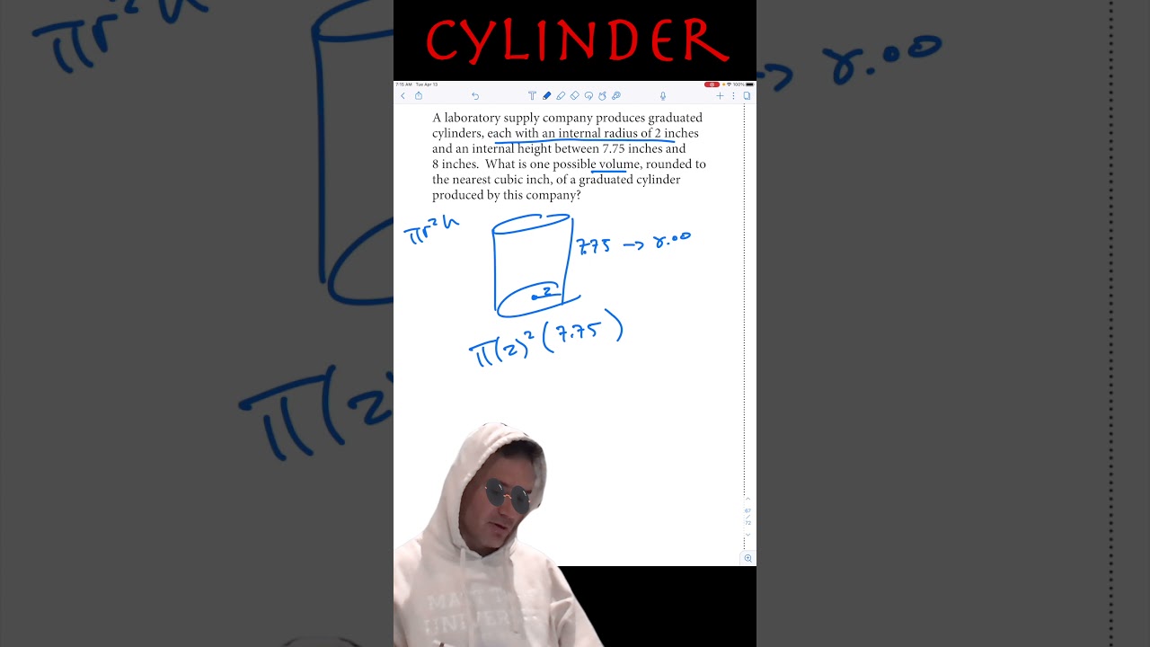 SAT Math - Cylinder Problem of the Day
