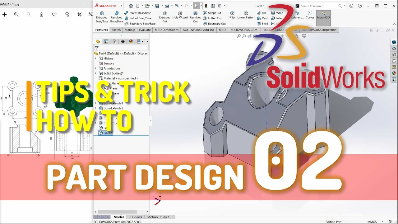 Exercise 02 Solidworks Part Design Tutorial For Beginner