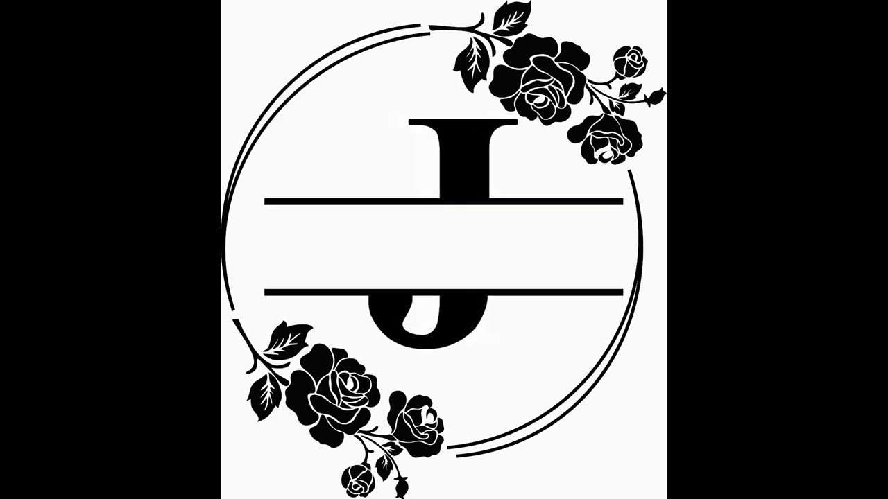 Split letter Monogram Floral Letter Wreath Etsy Shop