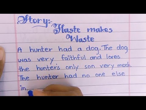 Haste Makes Waste English Story | A hunter and Faithful dog
