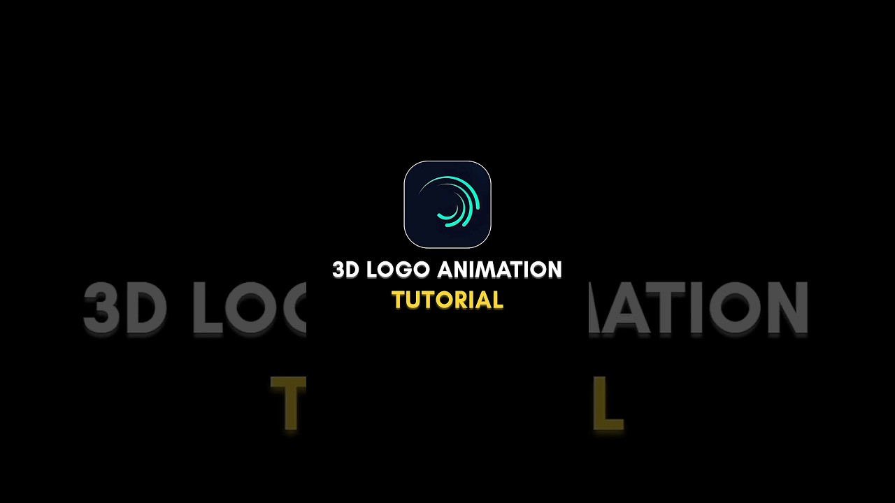 How to make 3D logo Animation  in Alightmotion