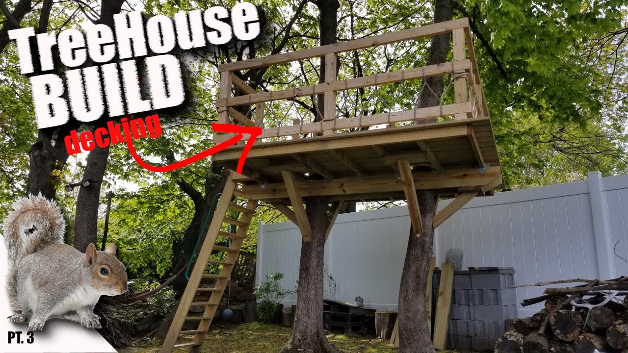 Treehouse Pt. 3 - decking - building a #treehouse
