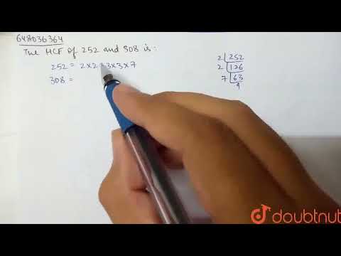 The HCF of 252 and 308 is : | CLASS 10 | SAMPLE PAPER 4 | MATHS | EDUCART PUBLICATION | Doubtnu...