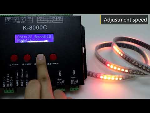 How to control K8000C with digital strip light.