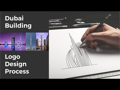 DUBAI BUILDINGS LOGO DESIGN PROCESS | Start to Finish | Logo Duniya