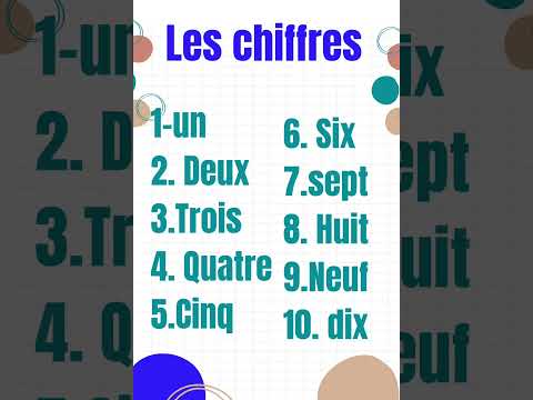 Les chiffres 1-10 # French numbers 1-10