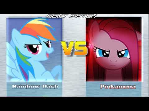 [Mugen 1.1] 9P and 12P MLP Rainbow Dash VS Pinkamena PC(AI) VS PC(AI)