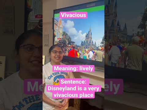 Vivacious (meaning: lively)