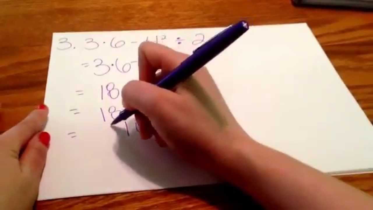 Assignment of Choice PEMDAS Worksheet