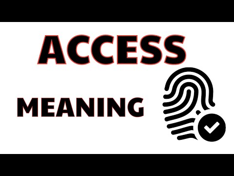 What does access means in English || means and definition