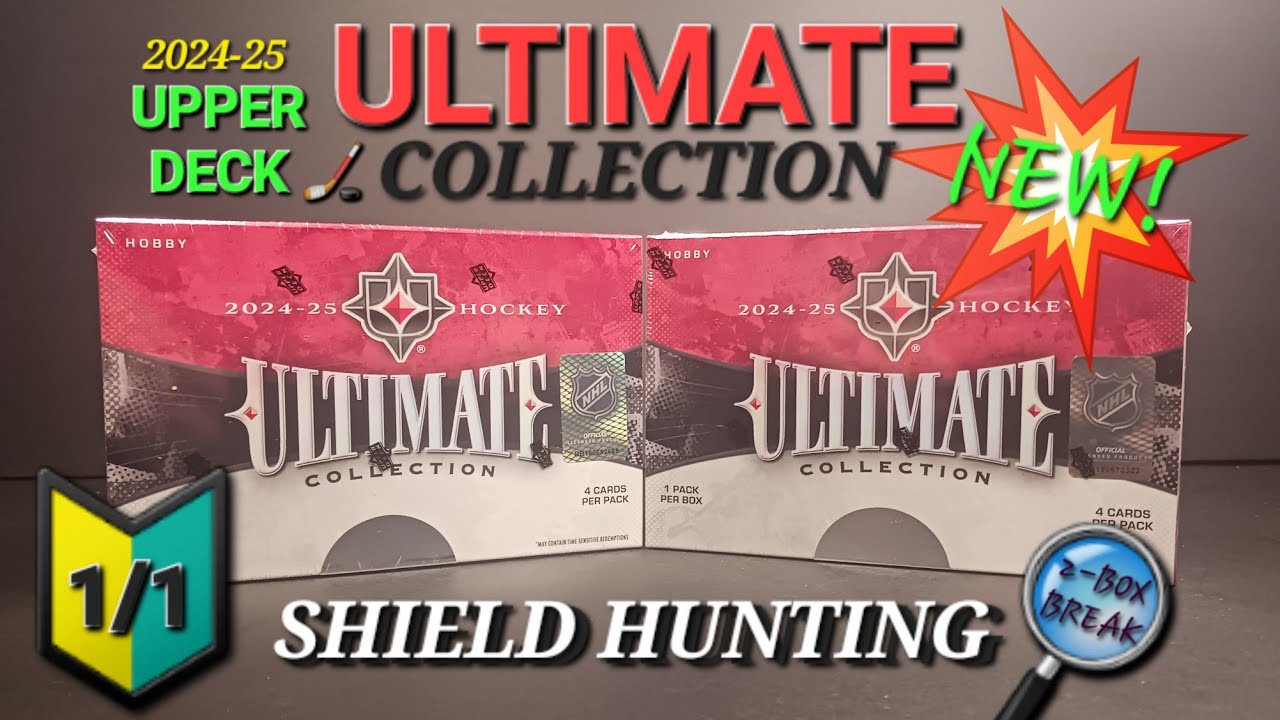 🆕 2024-25 UPPER DECK ULTIMATE COLLECTION HOCKEY x2 BOX BREAK 🏒🛡️ NHL SHIELD LOGO HUNT! #hockeycards
