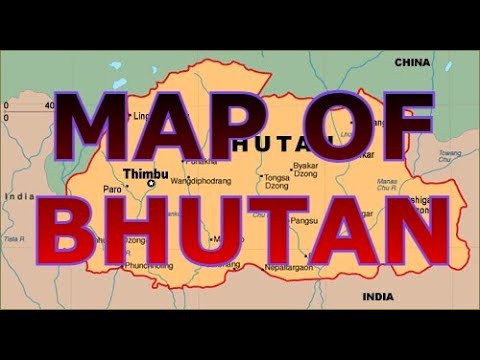 MAP OF BHUTAN