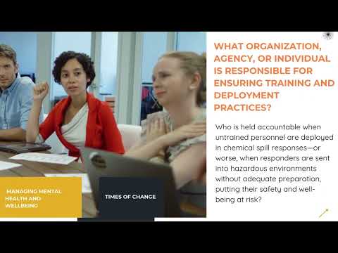 Prioritizing Spill Responder Mental Health and Well Being