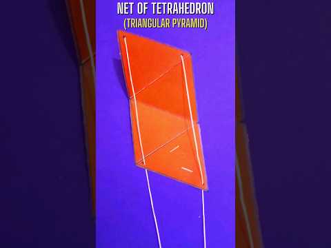 Net of a Tetrahedron / Triangular Pyramid - Pull Up Nets | #shortvideo #tetrahedron #maths