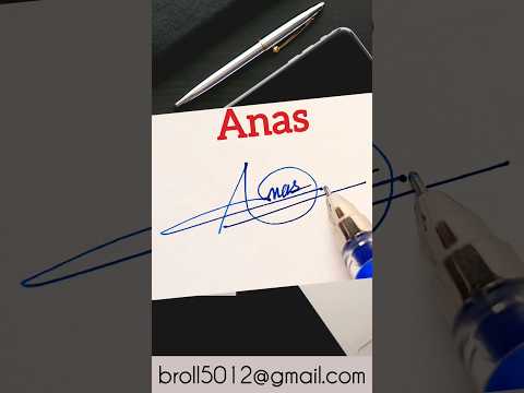 β
Anas Name Signature ππ₯ #brollart #calligraphy