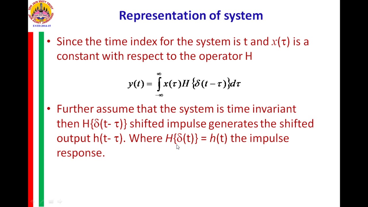 Convolution integral: Derivation and steps