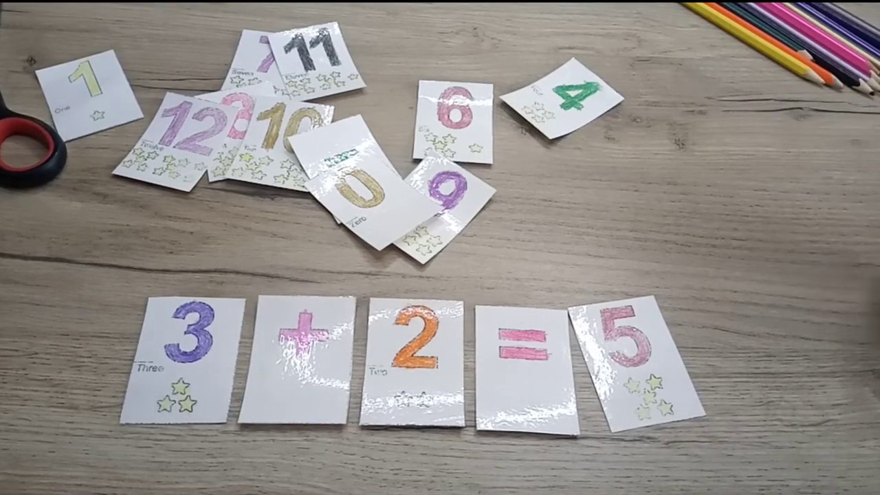 DIY Numbers Flashcards for Kids. FREE Printable Templates