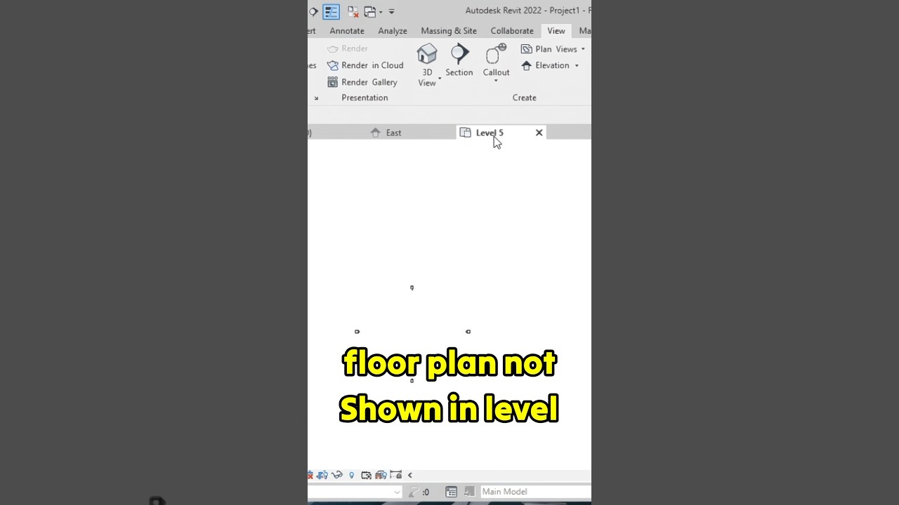 ✅Fix The Error Bottom Floor Not Visible In Top Floor #revit #ytshort #viralshorts