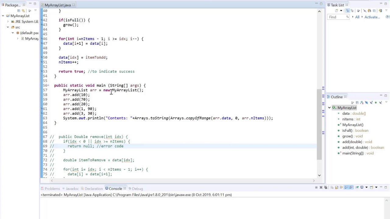 Custom ArrayLists: Add Method